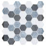 Andova Channing 2-in. Hexagon Honeycomb Marble Look Glossy Natural ...