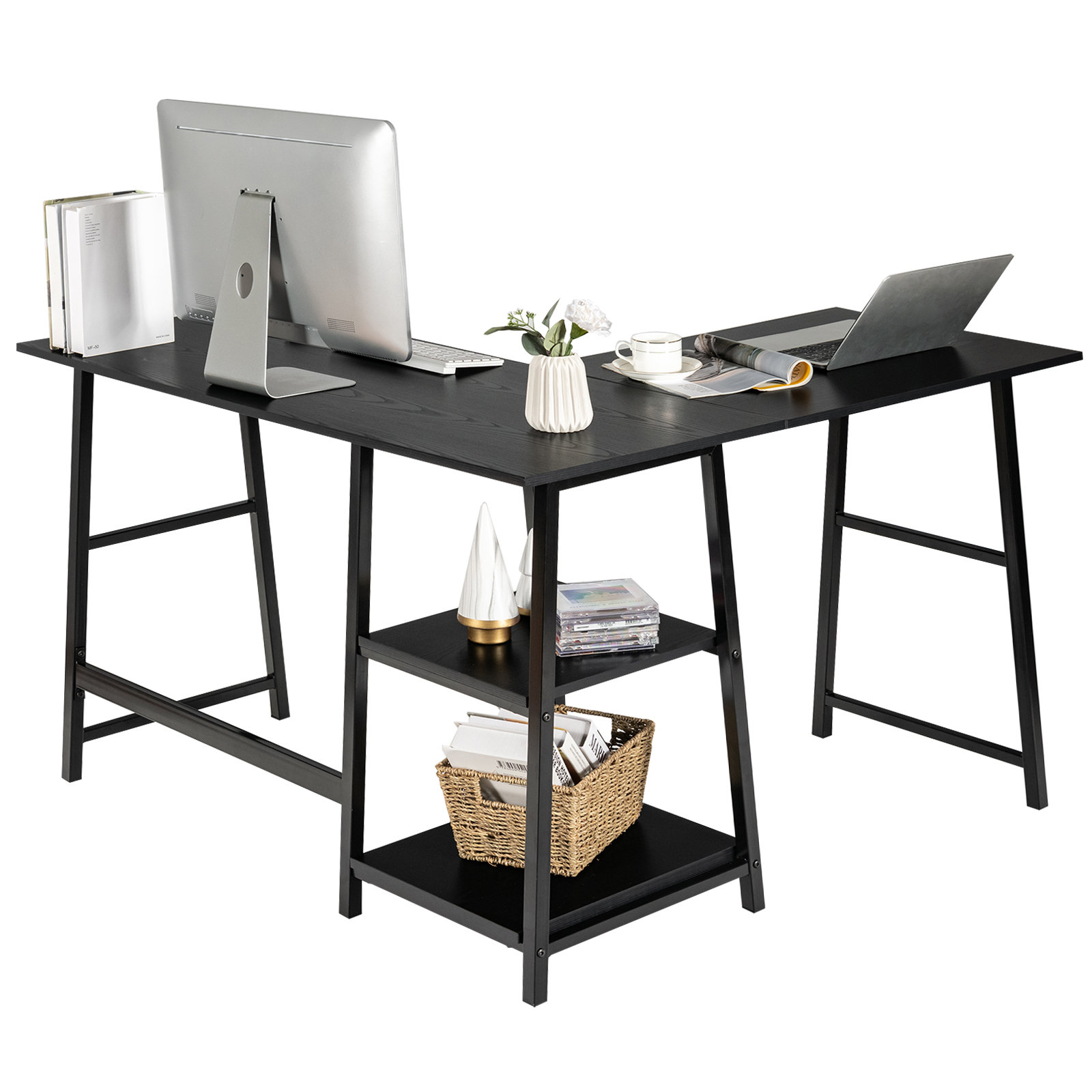 Topbuy L-shape Computer Desk | Wayfair