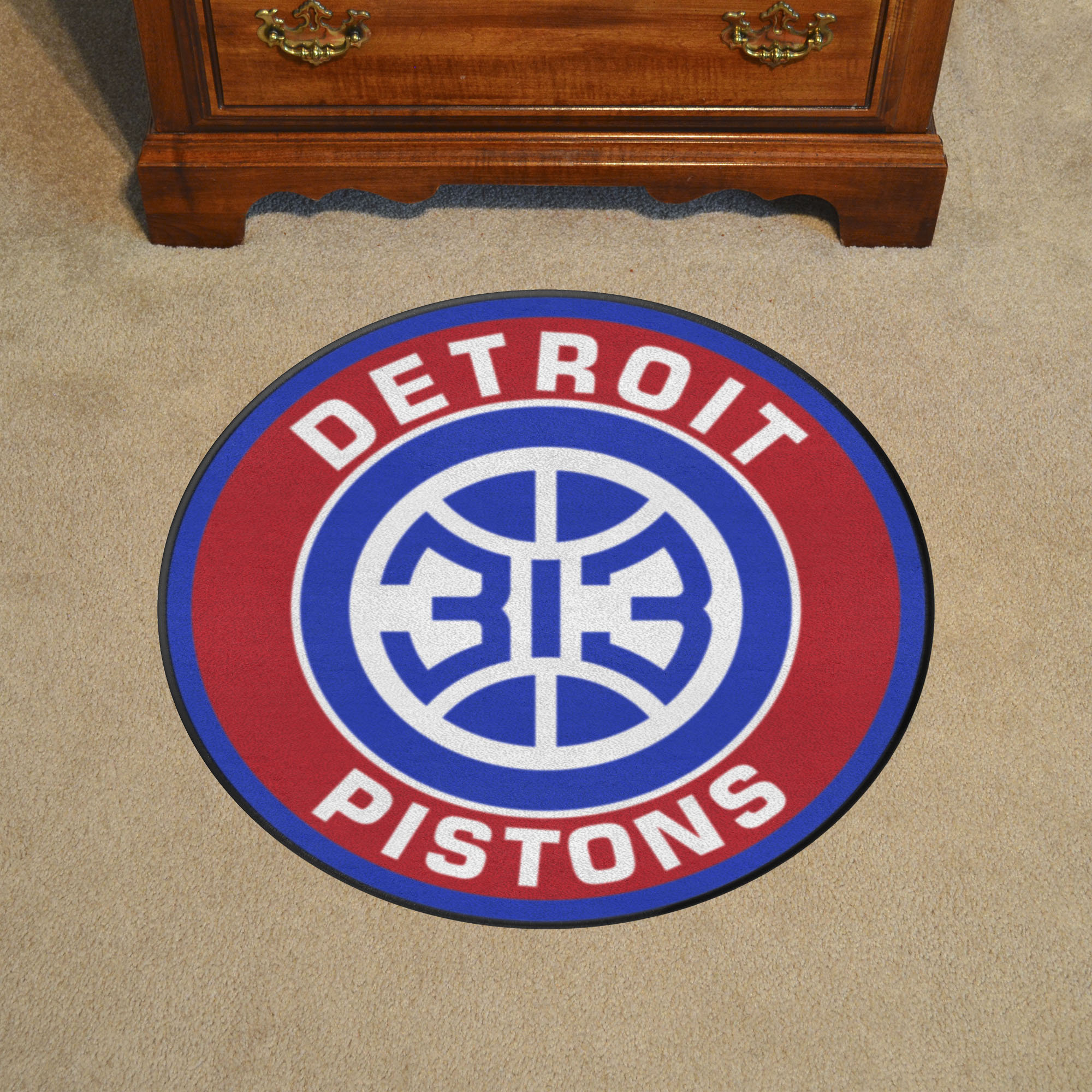 FANMATS NBA Detroit Pistons Roundel 27 in. x 27 in. Non-Slip Indoor ...