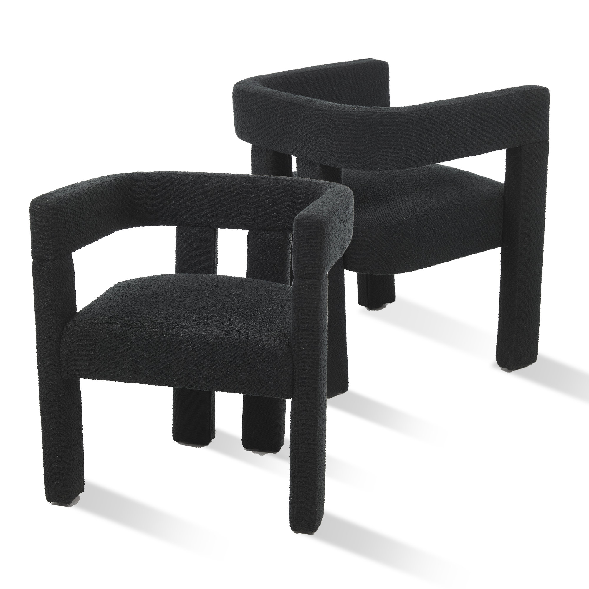 Latitude Run® Modern Barrel Chairs,Teddy Barrel Dining Chair Set Of 2 ...