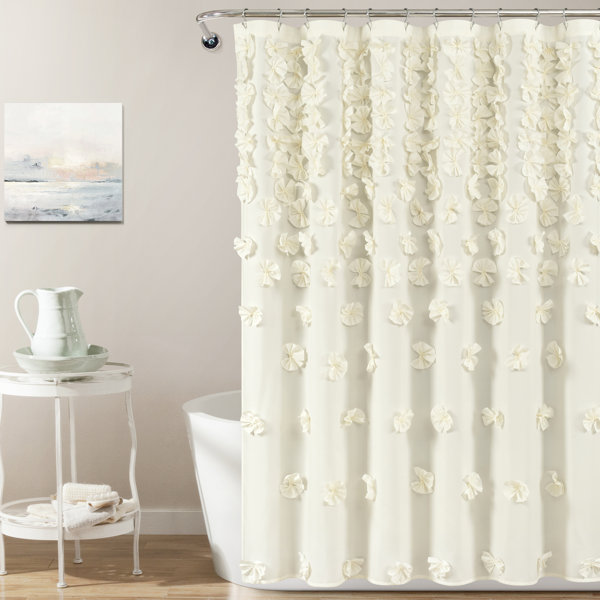 Lush Decor Riley Floral Single Shower Curtain + Hooks & Reviews | Wayfair