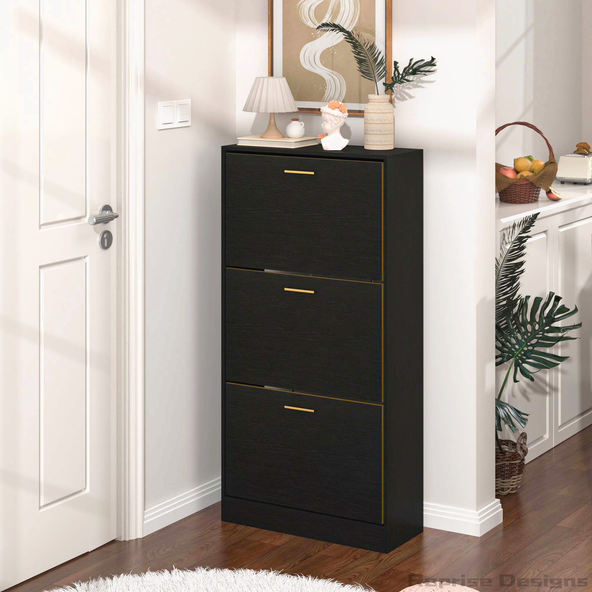 Reprise Designs Shoe cabinet with 3 upside down drawers | Wayfair