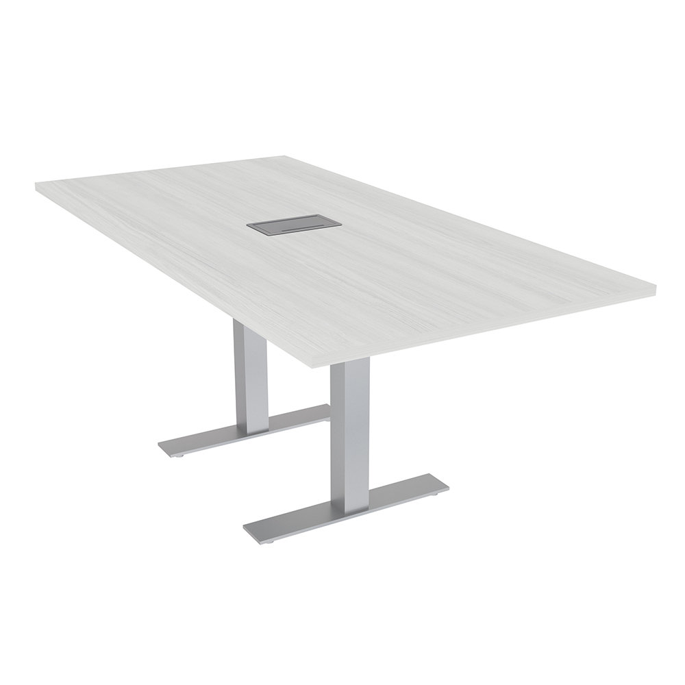 Inbox Zero 6x3 Rectangular Conference Table with Power and Data Module ...