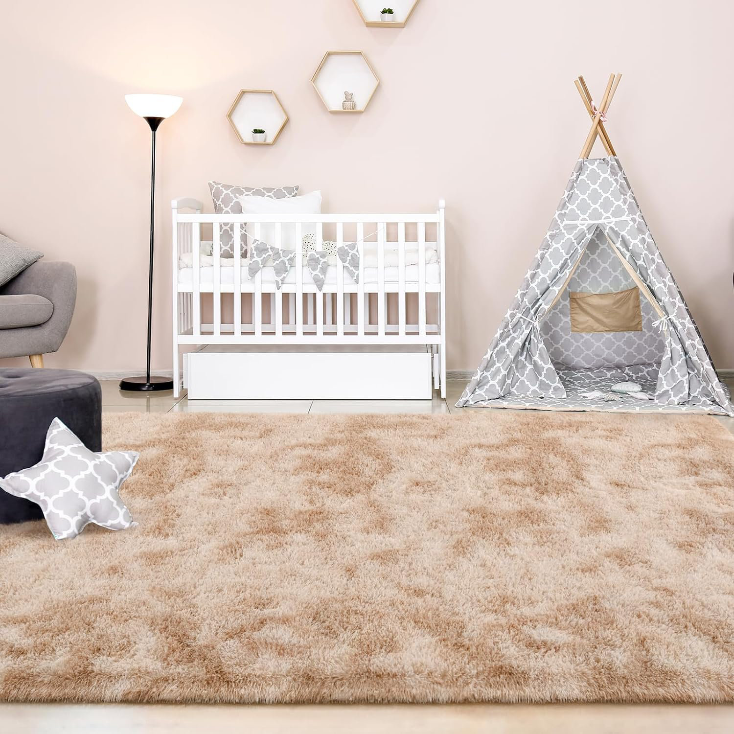 Mercer41 Rectangle Adalida Commercial Use Area Rug with Non-Slip ...