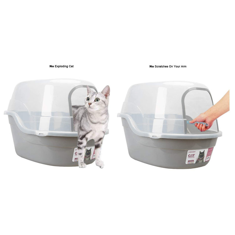 BTERAZ Plastic Enclosed Standard Litter Box | Wayfair