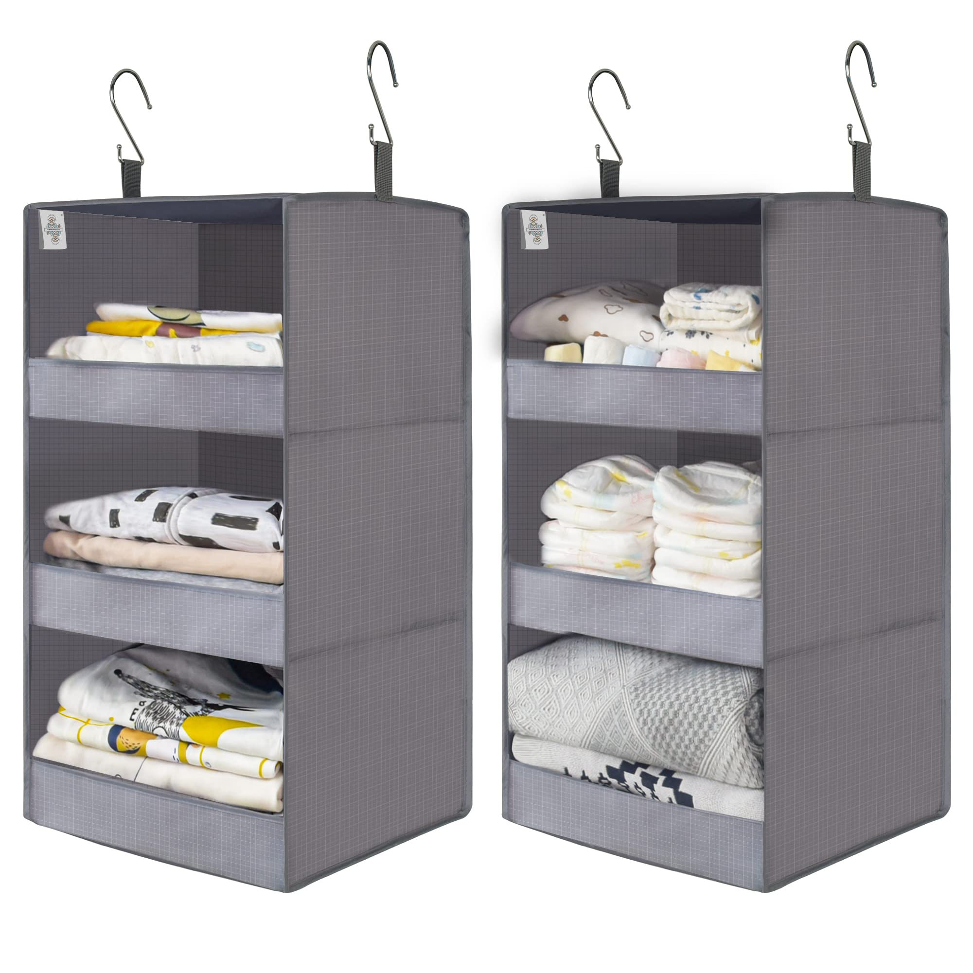 Latitude Run® 3-Shelf Closet Organizers And Storage, Foldable Hanging ...