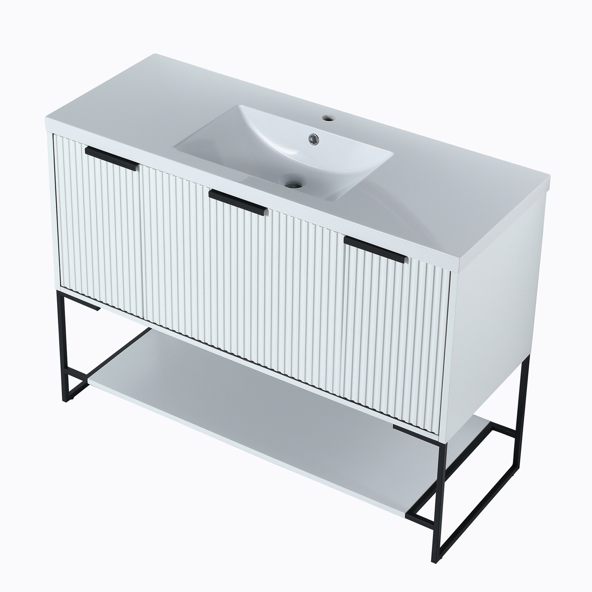 Wrought Studio™ Freestanding Bathroom Vanity With Resin Basin | Wayfair