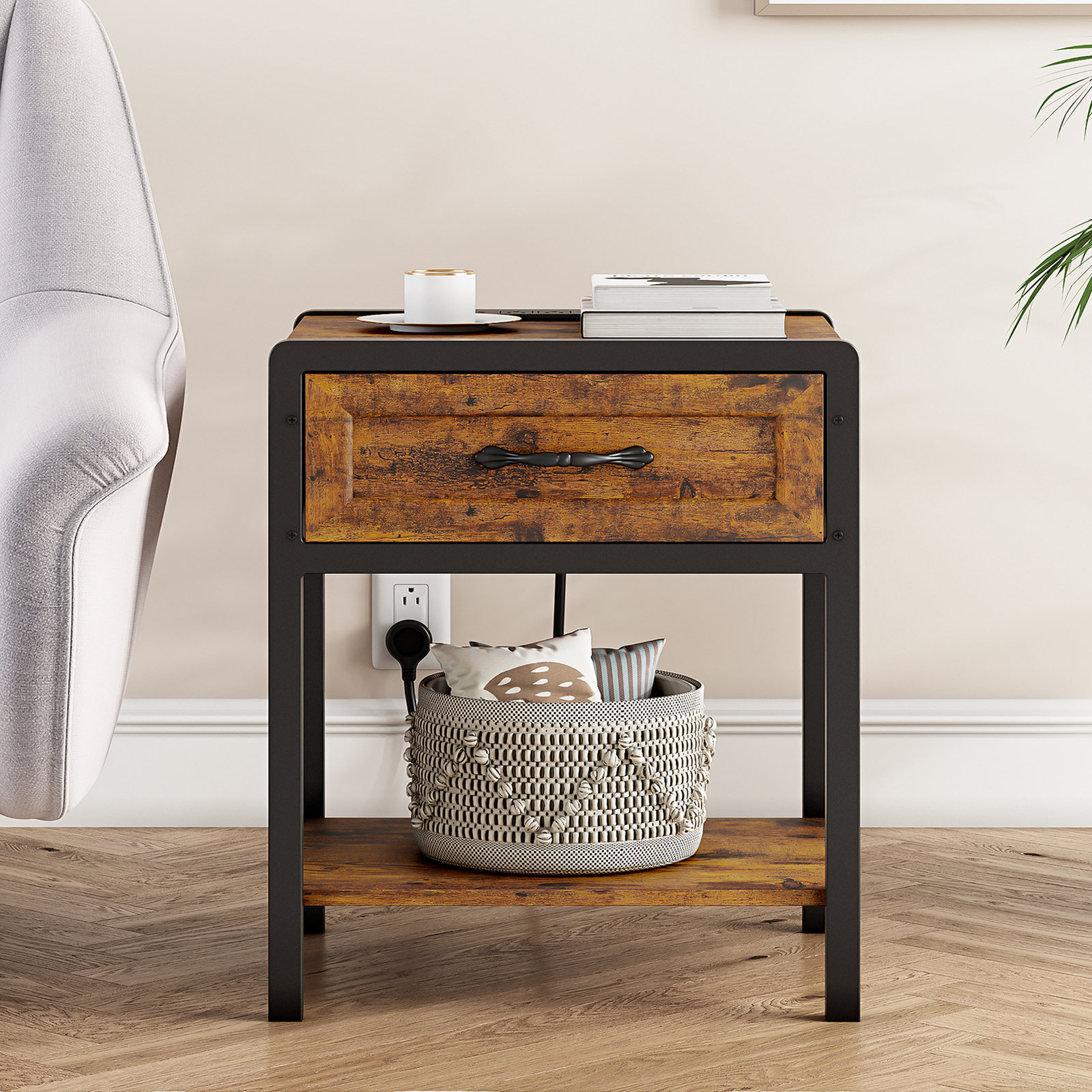 17 Stories End Table with Storage | Wayfair
