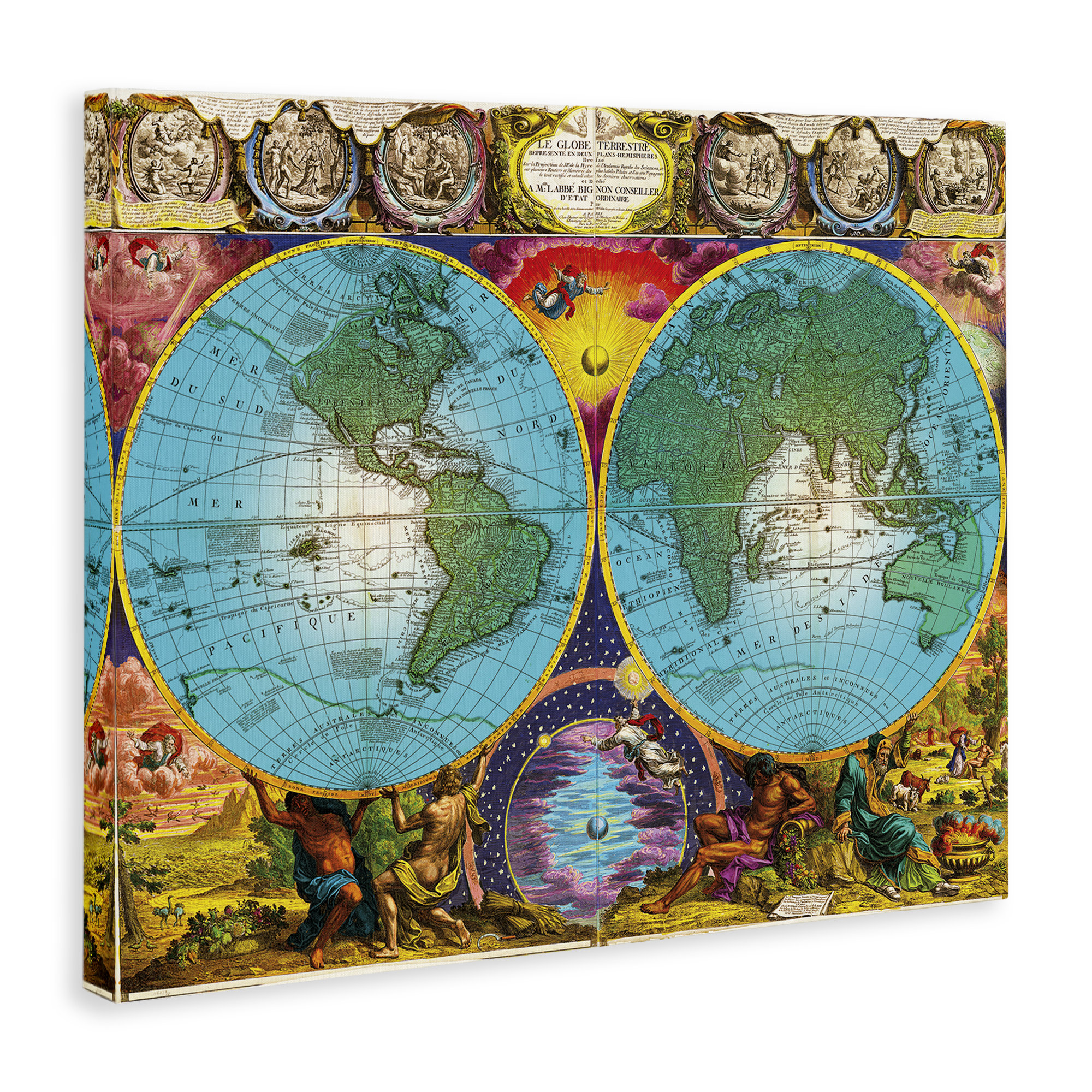 Astoria Grand World Creation Map Canvas Wall Art, design by Joseph ...