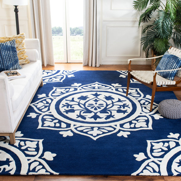 Bungalow Rose Rudra Hand Tufted Wool Floral Rug & Reviews | Wayfair