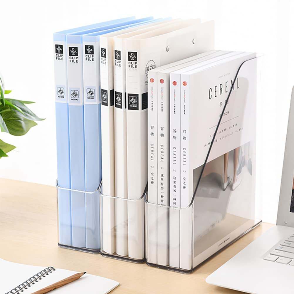 Latitude Run® Clear Plastic Vertical Desktop File Magazine Organizer, 2 ...