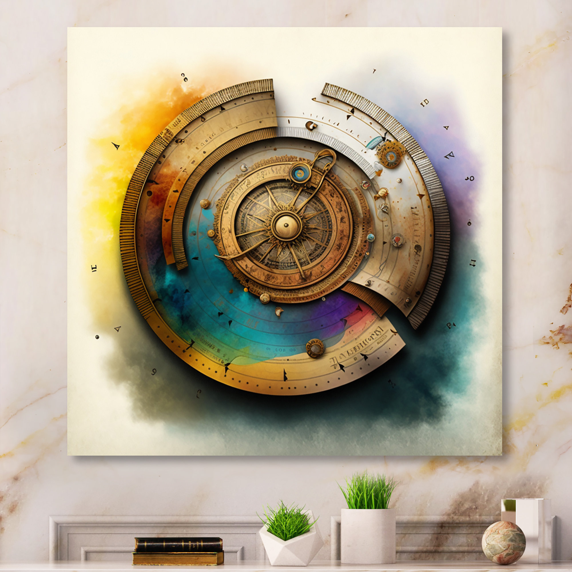 Bungalow Rose Cosmic Cartography Vintage Illustration I - Print on ...