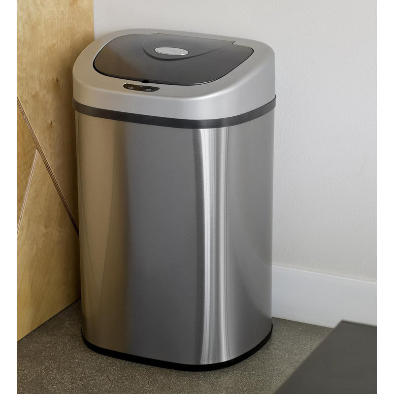 BUMEET Stainless Steel Motion-Sensor Trash Can - 21.1 Gallons | Wayfair