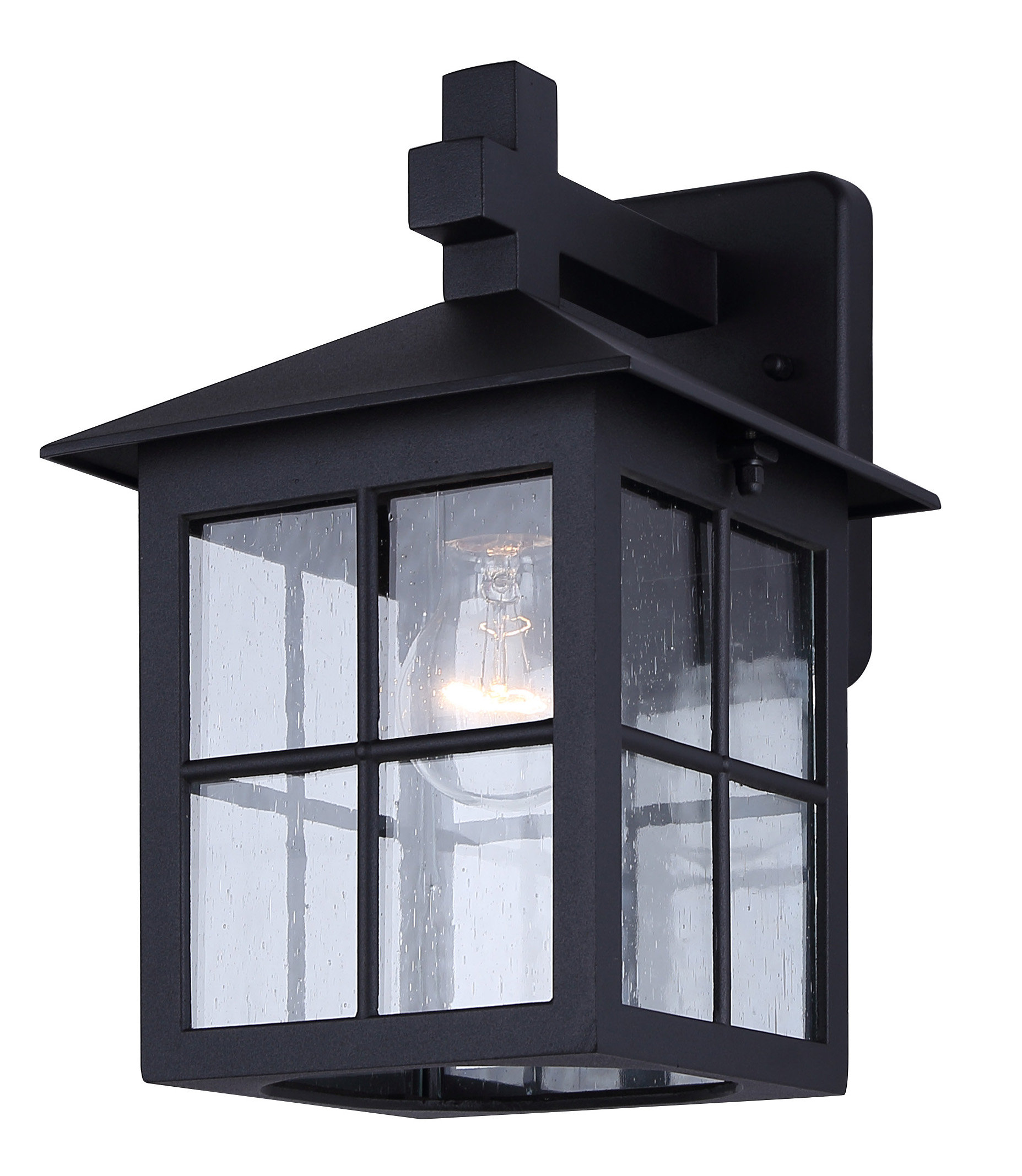 Winston Porter Sioban Traditional Outdoor Down Light Lantern, Black ...