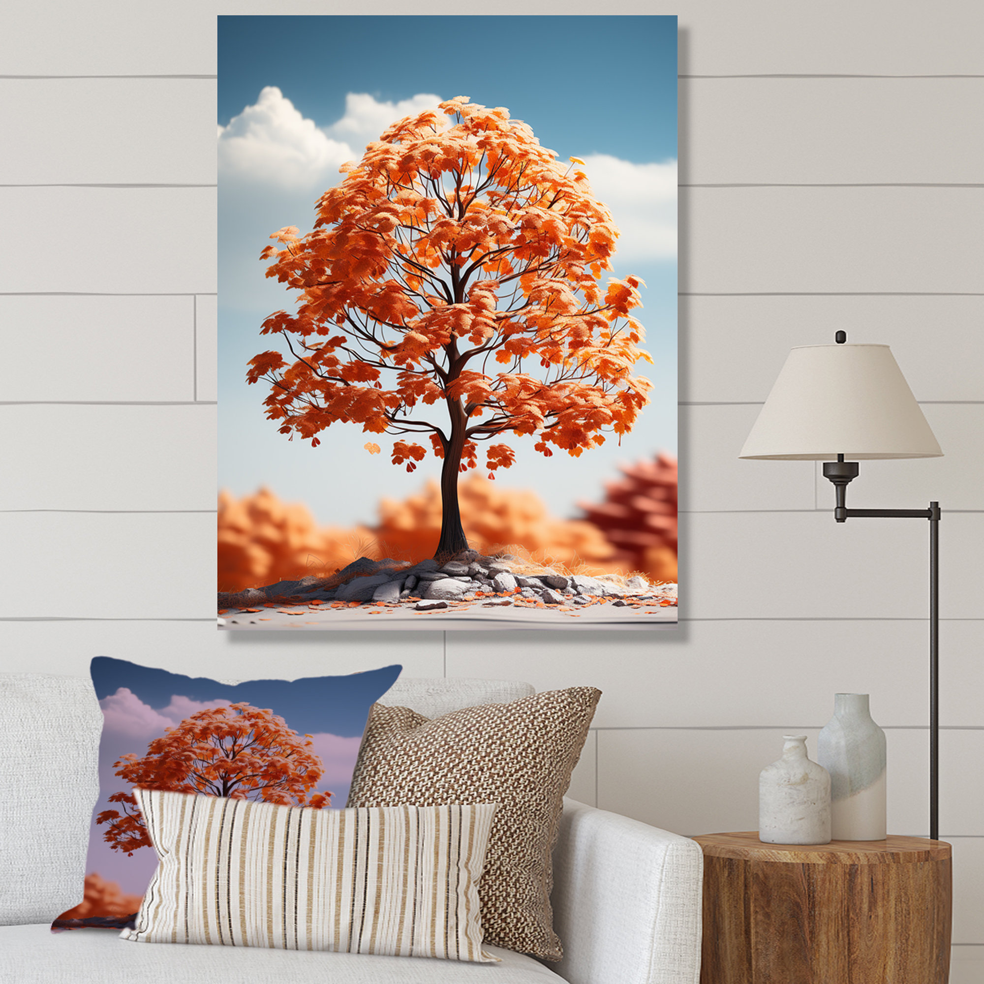 Winston Porter Soft Neutral Tones Maple Tree I On Canvas Print | Wayfair