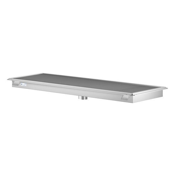 KoolMore 24" x 72" Stainless Steel Floor Trough Drain, 14-Gauge with ...