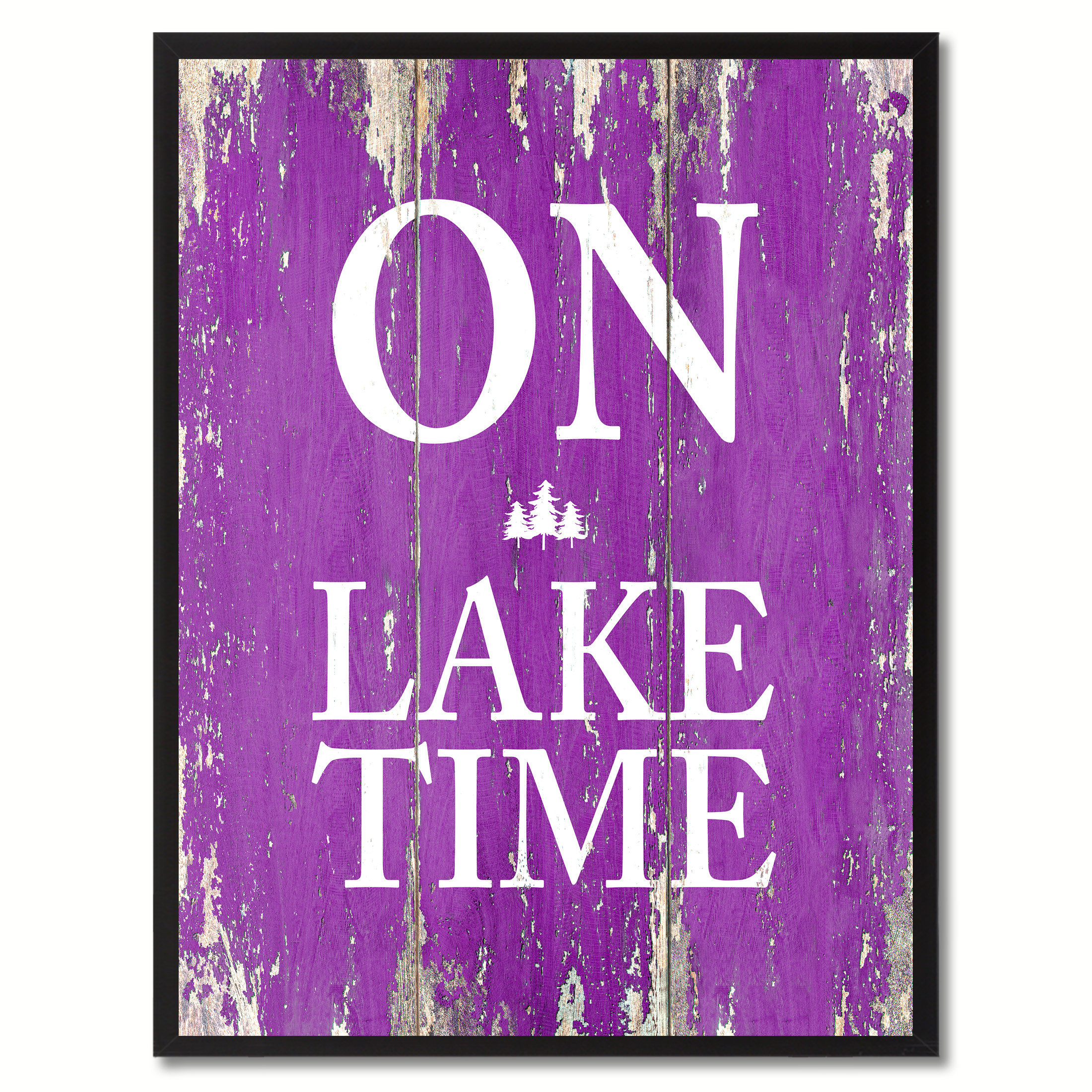 Trinx On Lake Time Inspirational, Canvas, Picture Frame, 28X37 ...