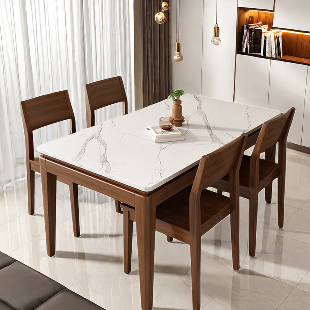 ZKuylo Modern simple rectangular dining table sets | Wayfair
