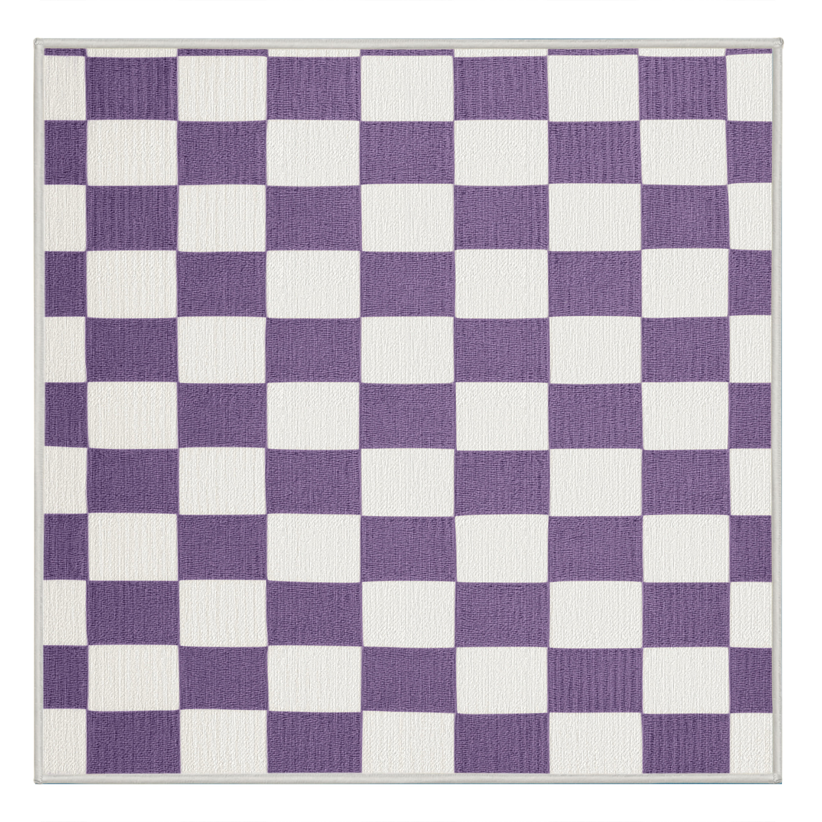 Ebern Designs Machine Washable Checkered White Area Rug | Wayfair