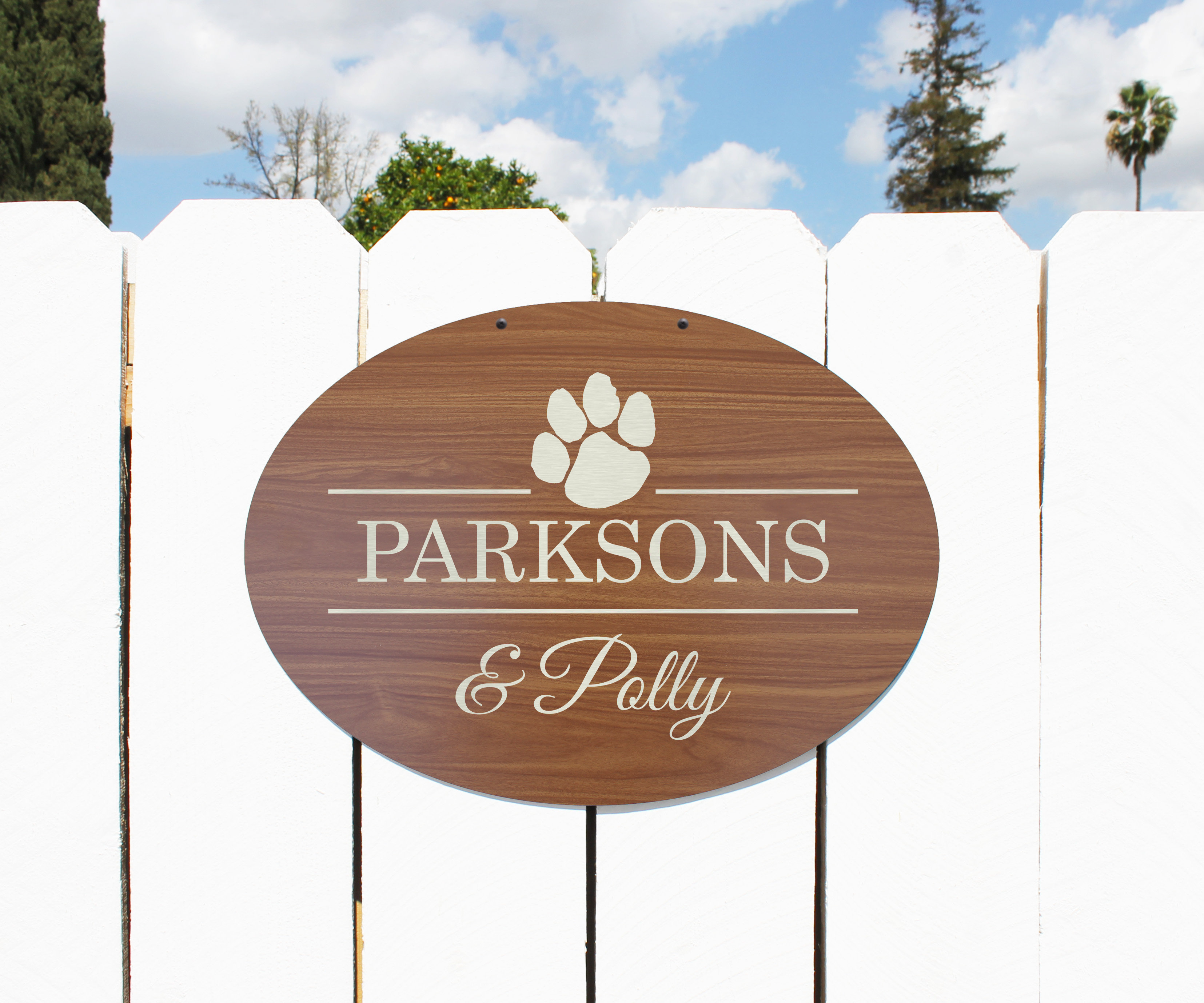 Etchey Oval Address Plaque Frame | Wayfair