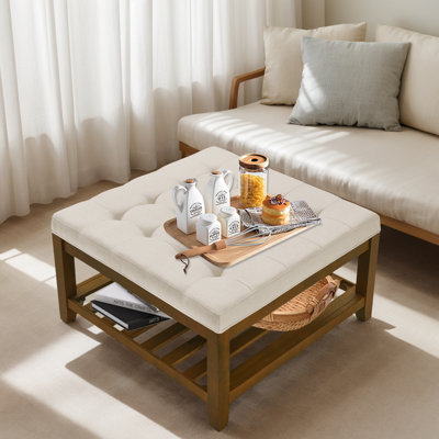 square fabric coffee table