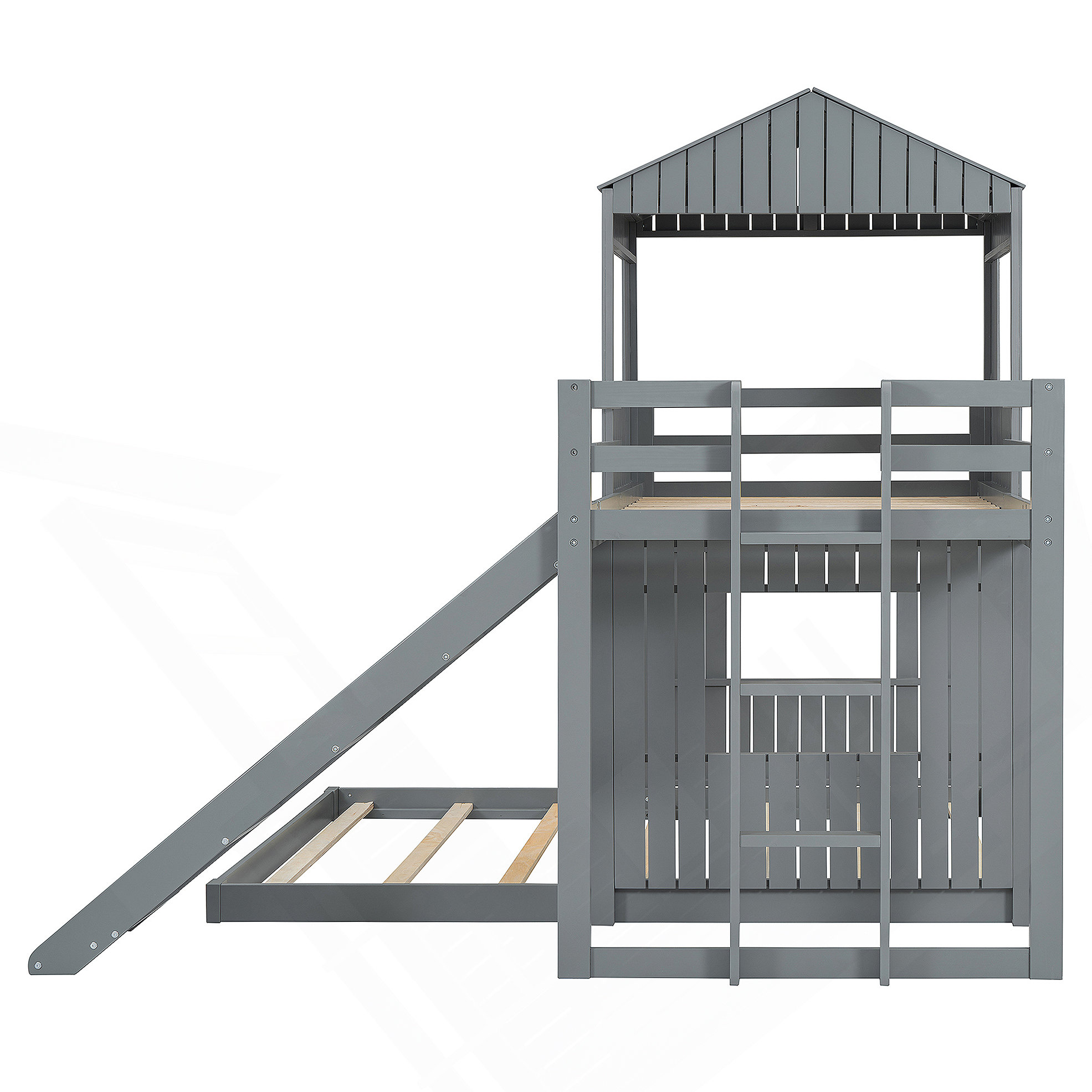 One Allium Way® Wooden Over Bunk Bedloft Bed With ...