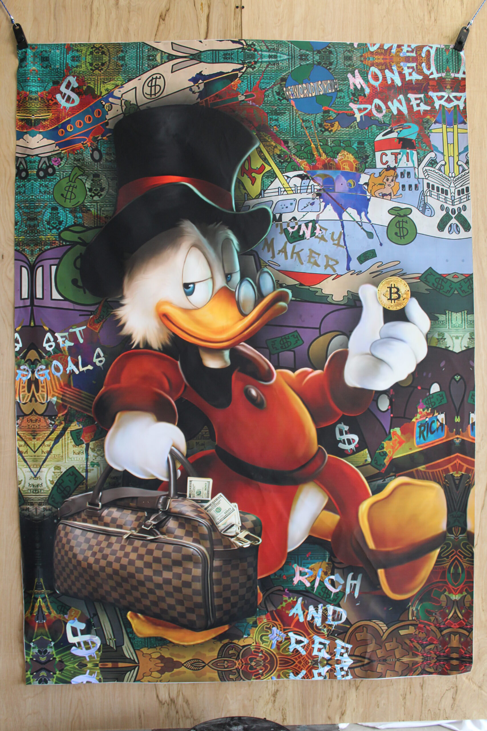 NIFAO Nifao Collection Modern And Rich Donald Duck On Canvas Painting ...
