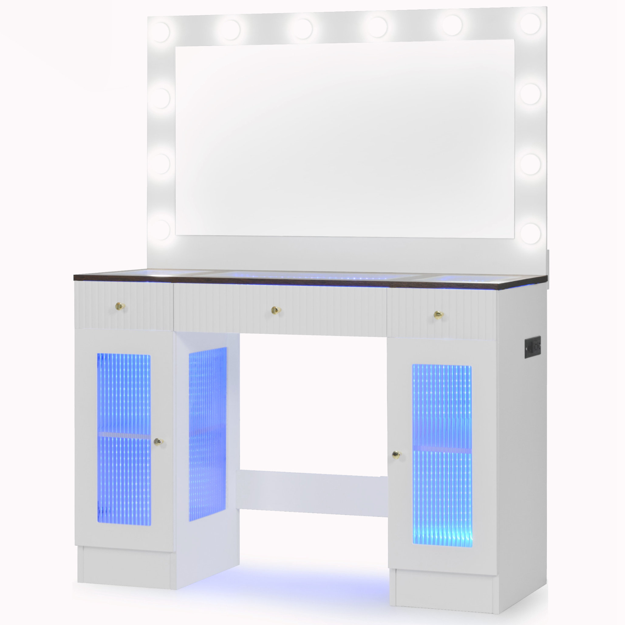 Brayden Studio Dressing Table with 3 Colour Lighting Modes - Wayfair Canada