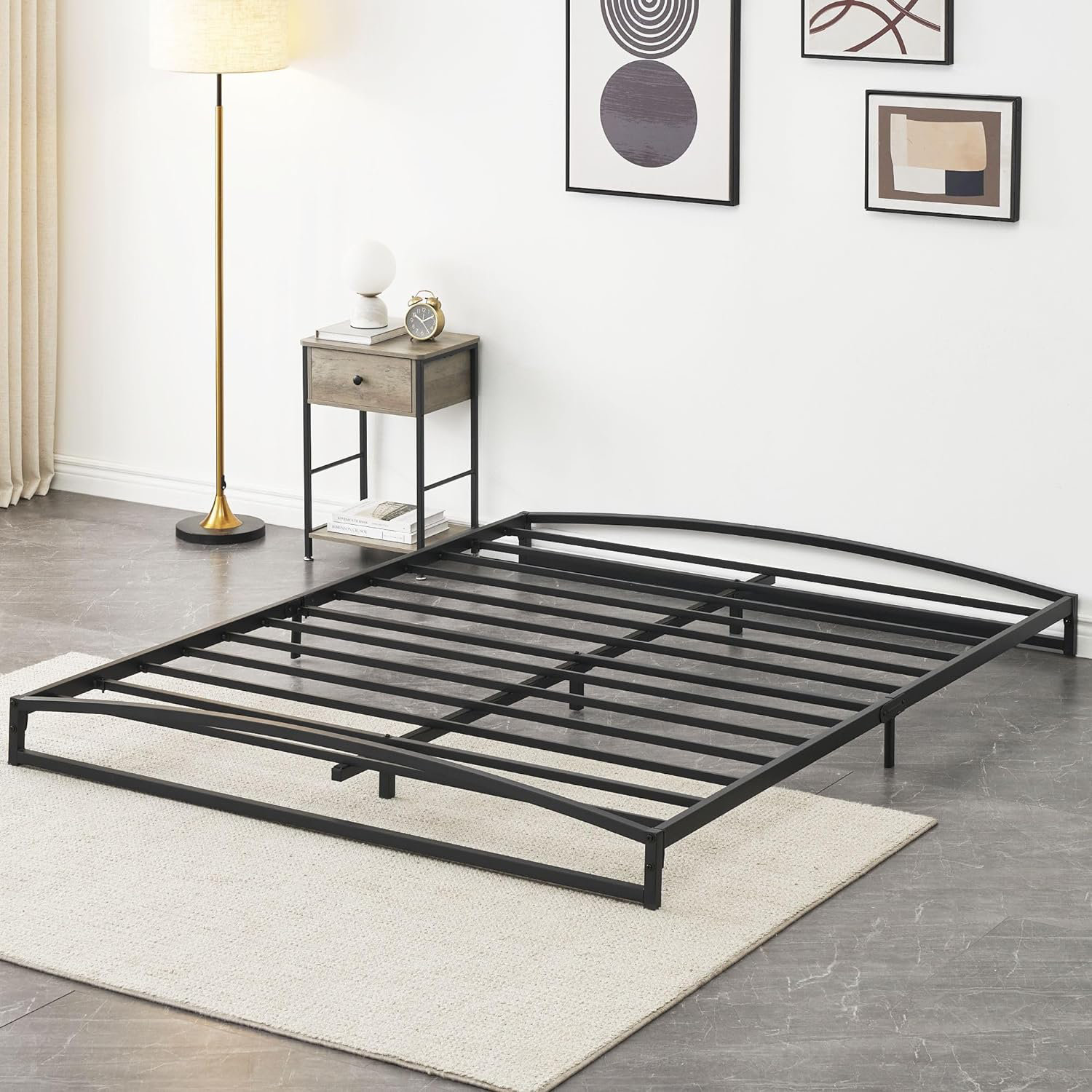 Tibokwoop Bed Frame, 10 Inch Low Profile Platform Bed Frame, Heavy Duty ...