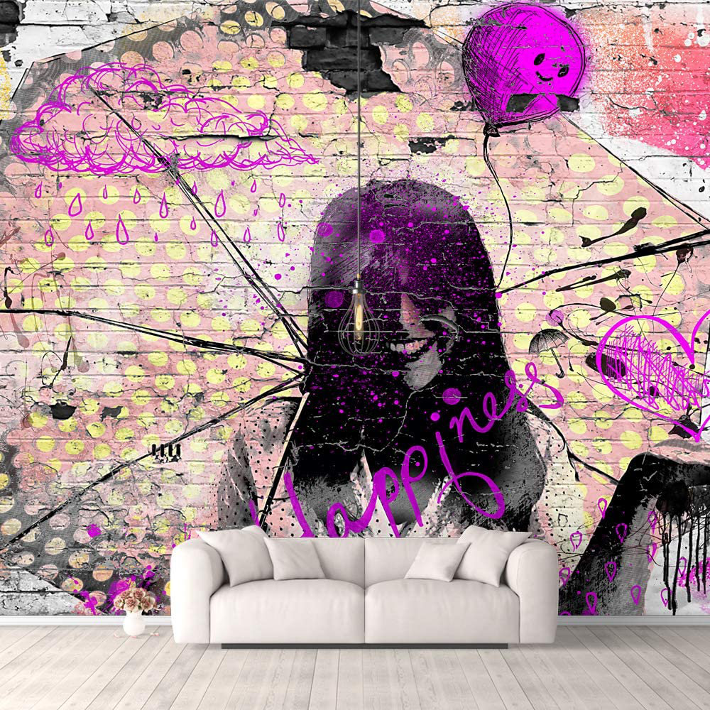 IDEA4WALL Vibrant Graffi Street Paint Graffiti Paintable Wall Mural ...