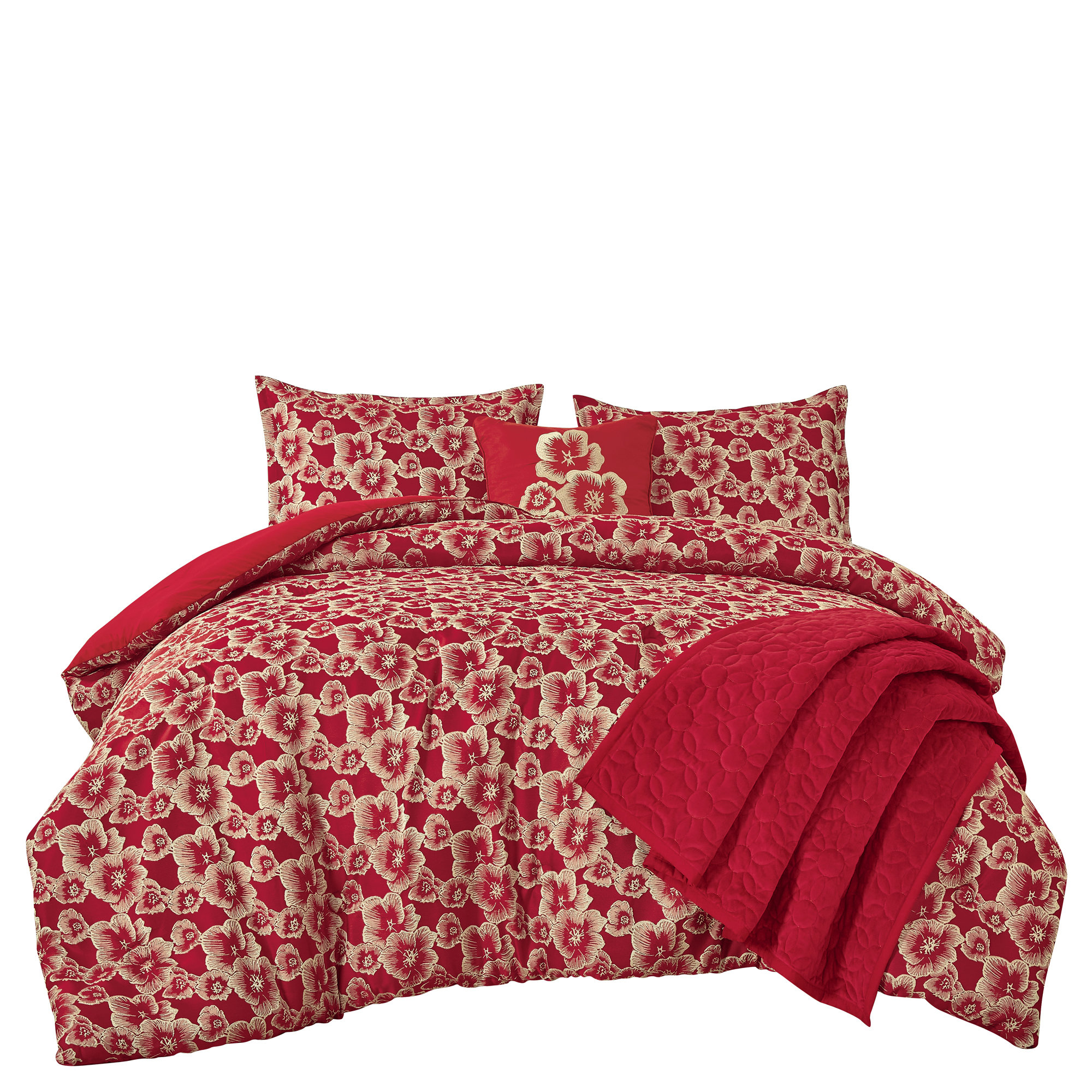 Elight Home Oamra Luxury 5 Piece Comforter Set | Wayfair