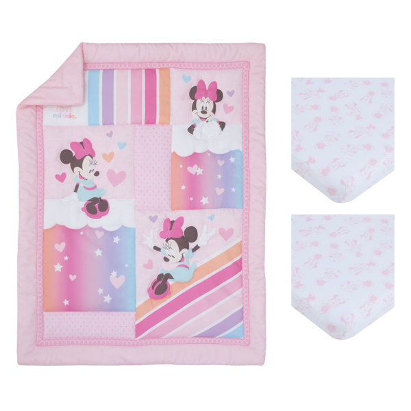 Disney NoJo Disney Minnie Mouse Be Happy 3 Piece Crib Bedding Set ...