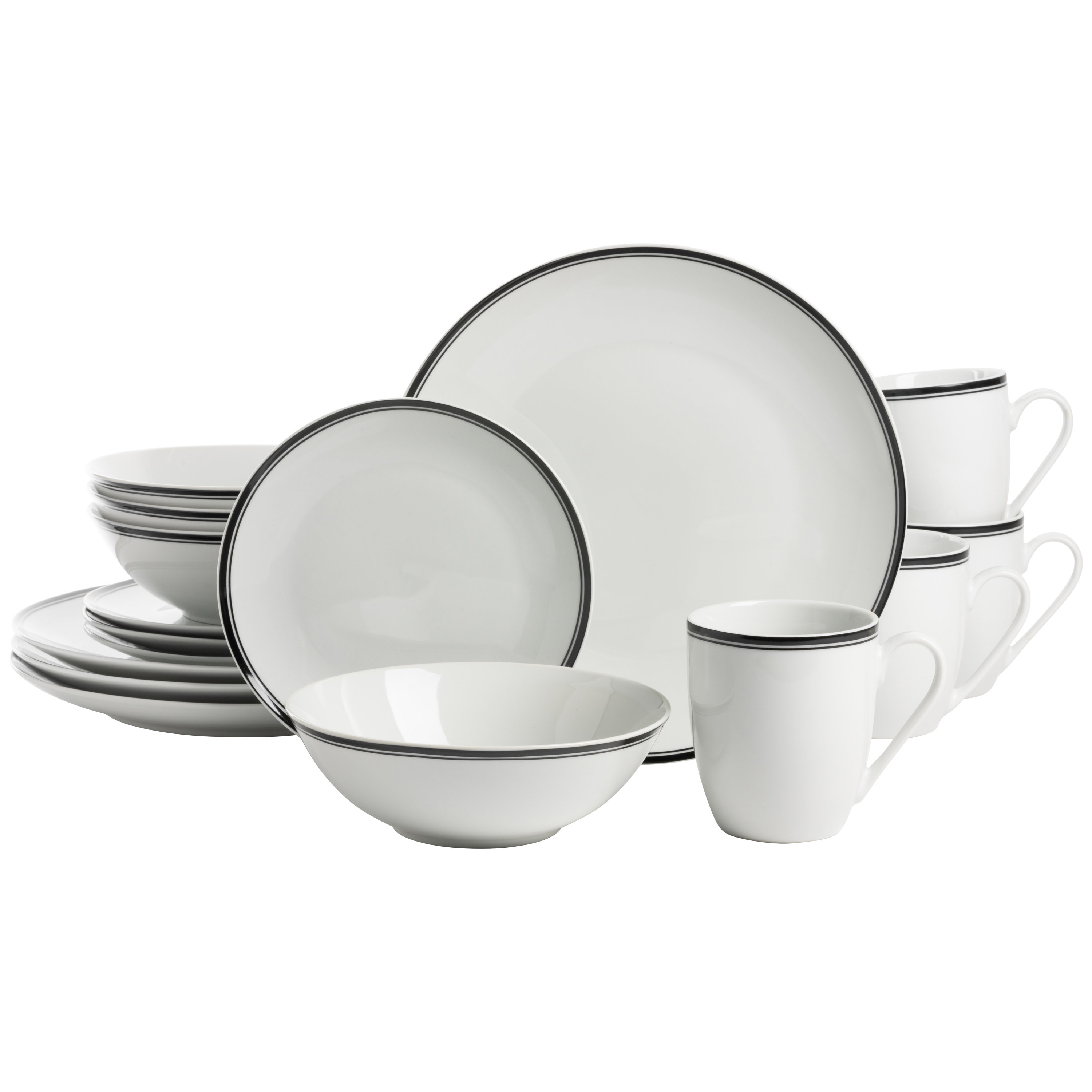 Wayfair Basics Callison 16 Piece Dinnerware Set, Service for 4 ...