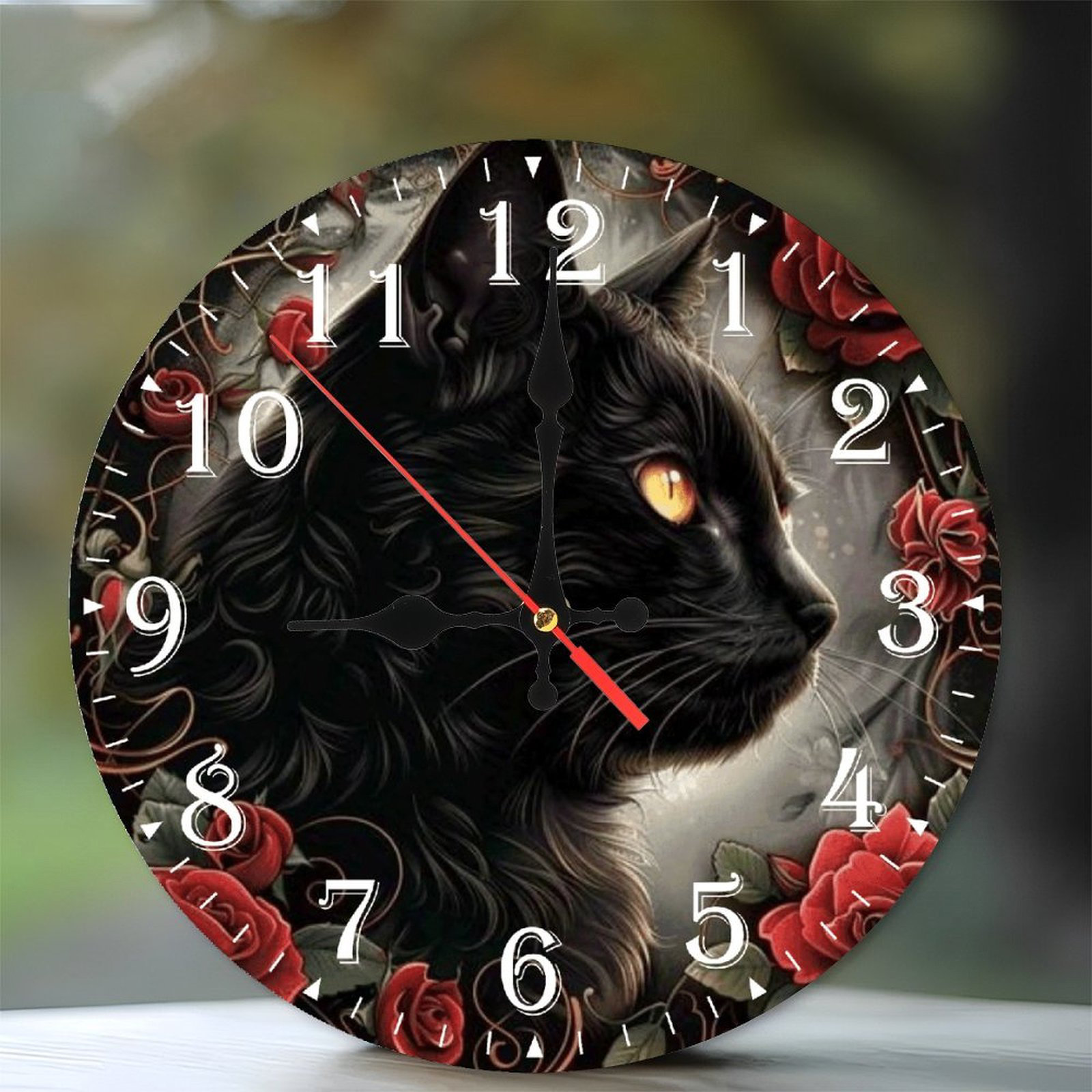 Ophelia & Co. 10-Inch Wooden Wall Clock, Silent Movement, Battery ...