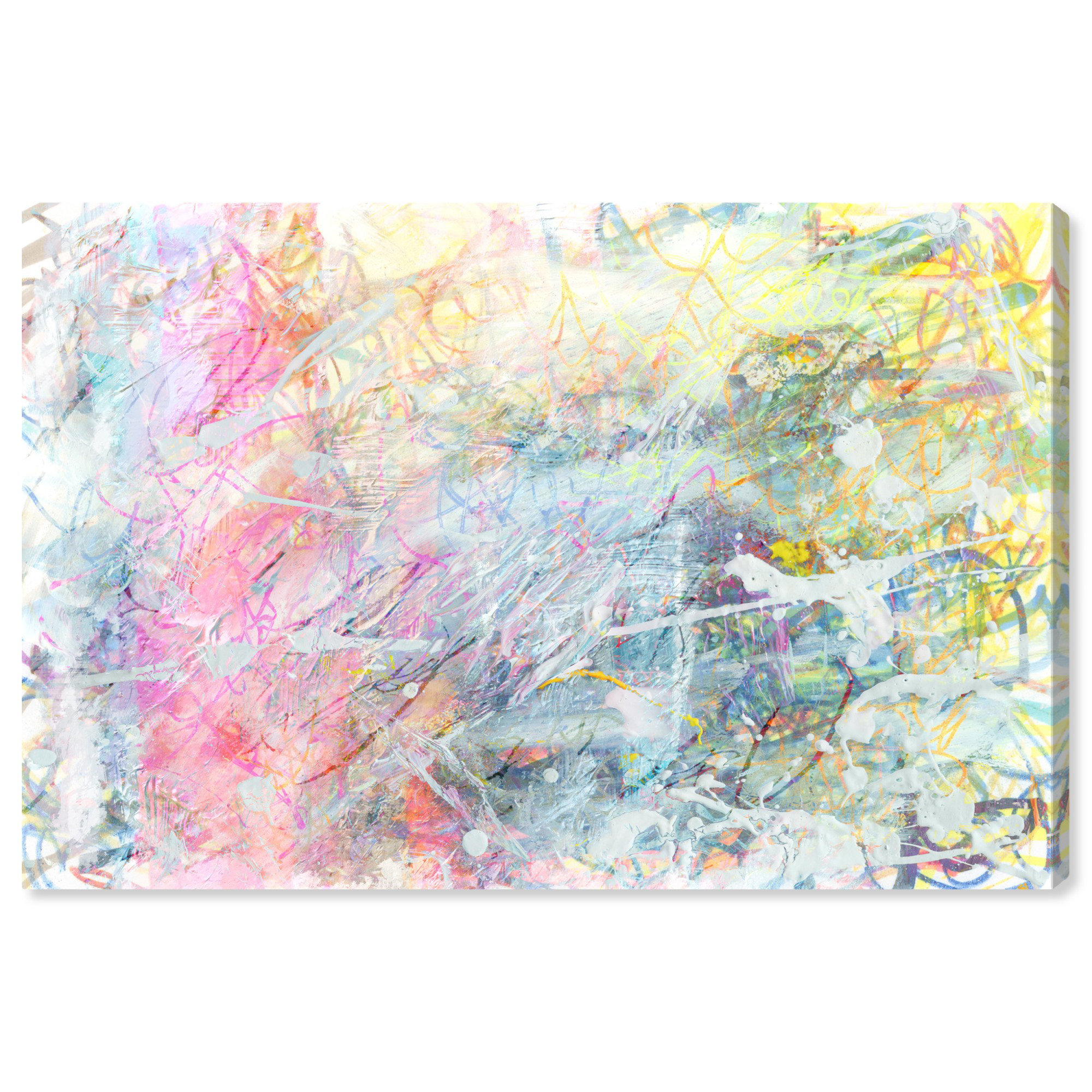 Art Remedy Neon Grounds Canvas Pastel Abstract Calming Wall Art by Art ...