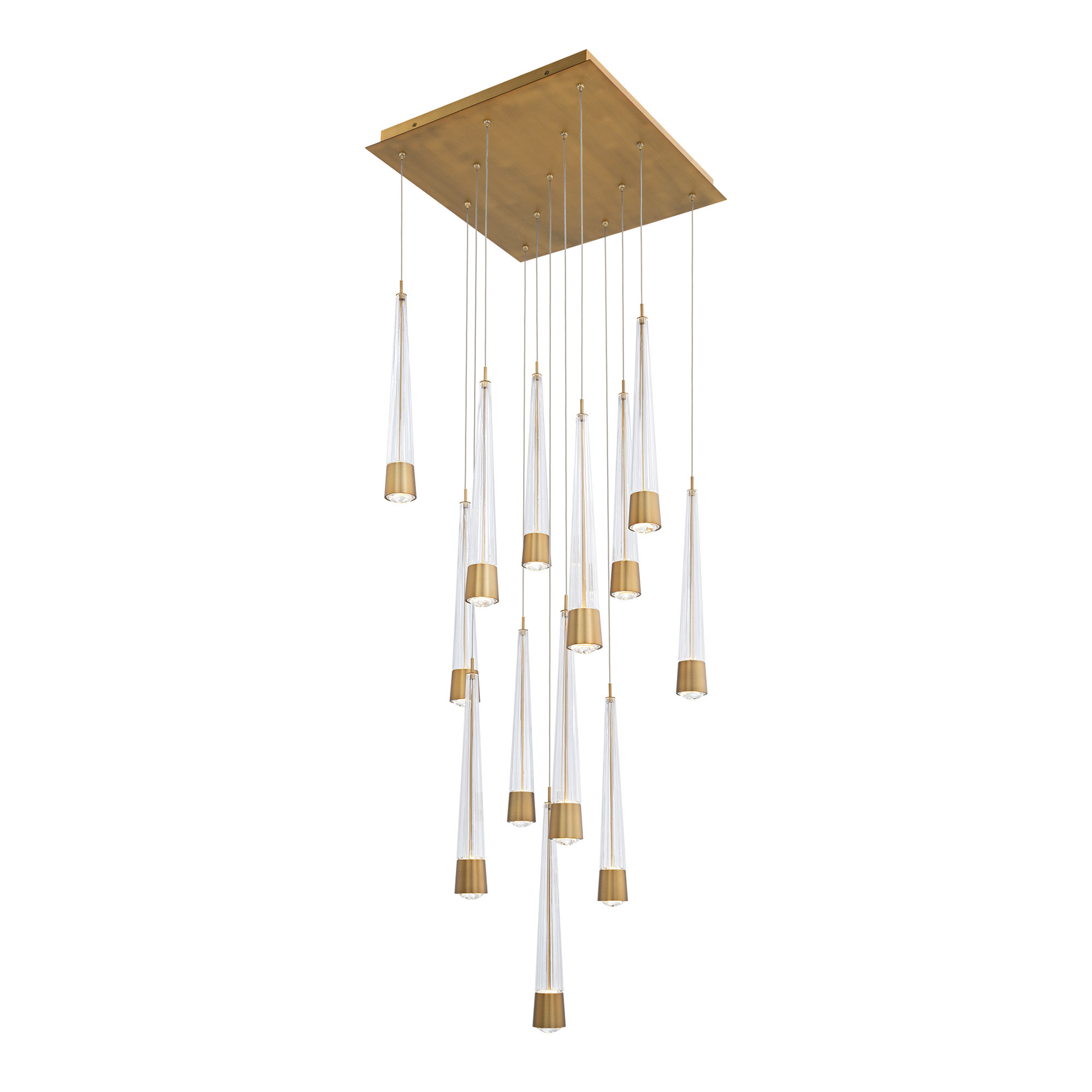 dweLED Quill Square Multi-Light 4-CCT Pendant | Perigold