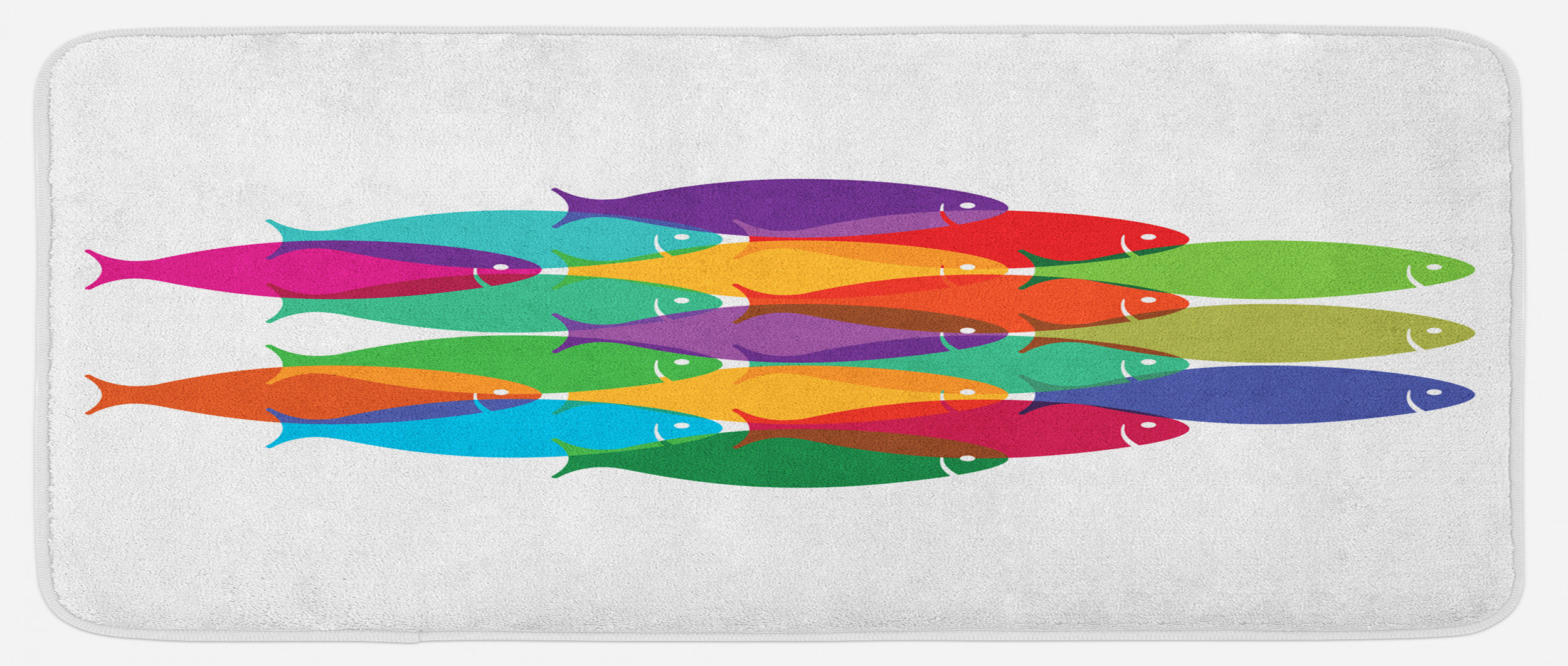 East Urban Home Ambesonne Colourful Kitchen Mat, Vibrant Coloured Fish ...