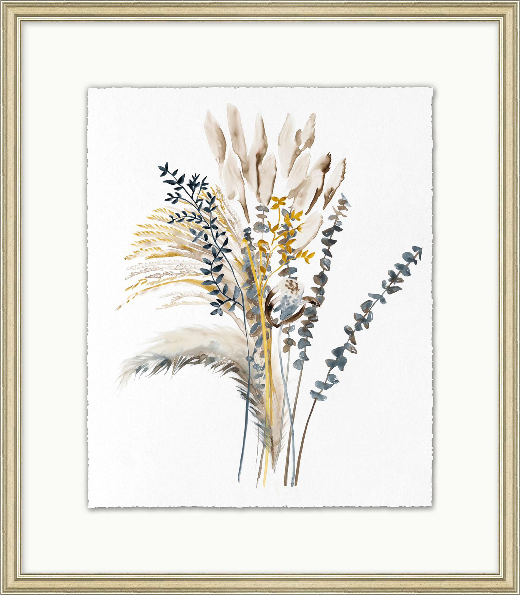 Wendover Art Group Pampas Posy 3 - Single Picture Frame Print | Wayfair