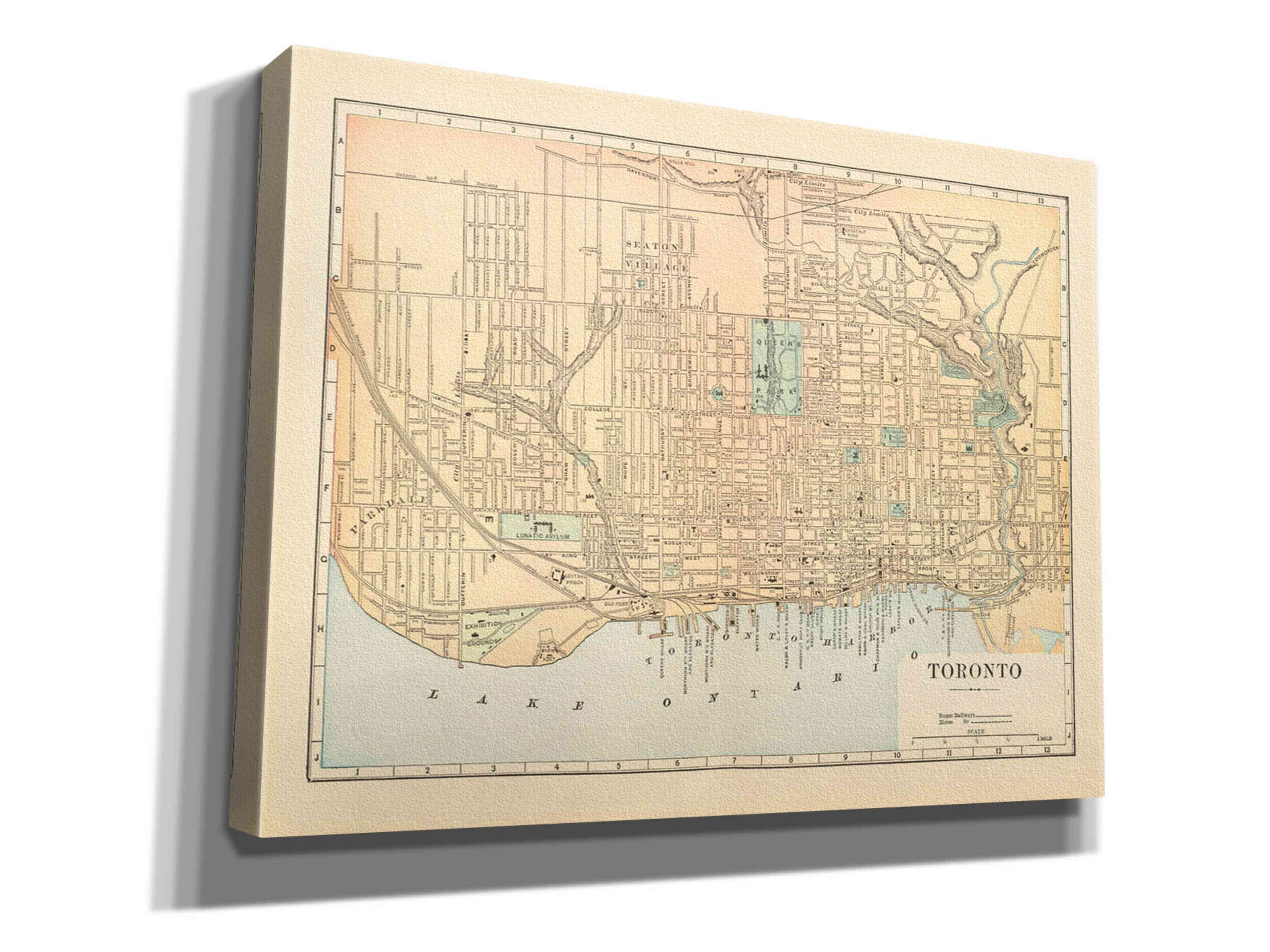 17 Stories Map of Toronto by Wild Apple Portfolio - Wrapped Canvas ...