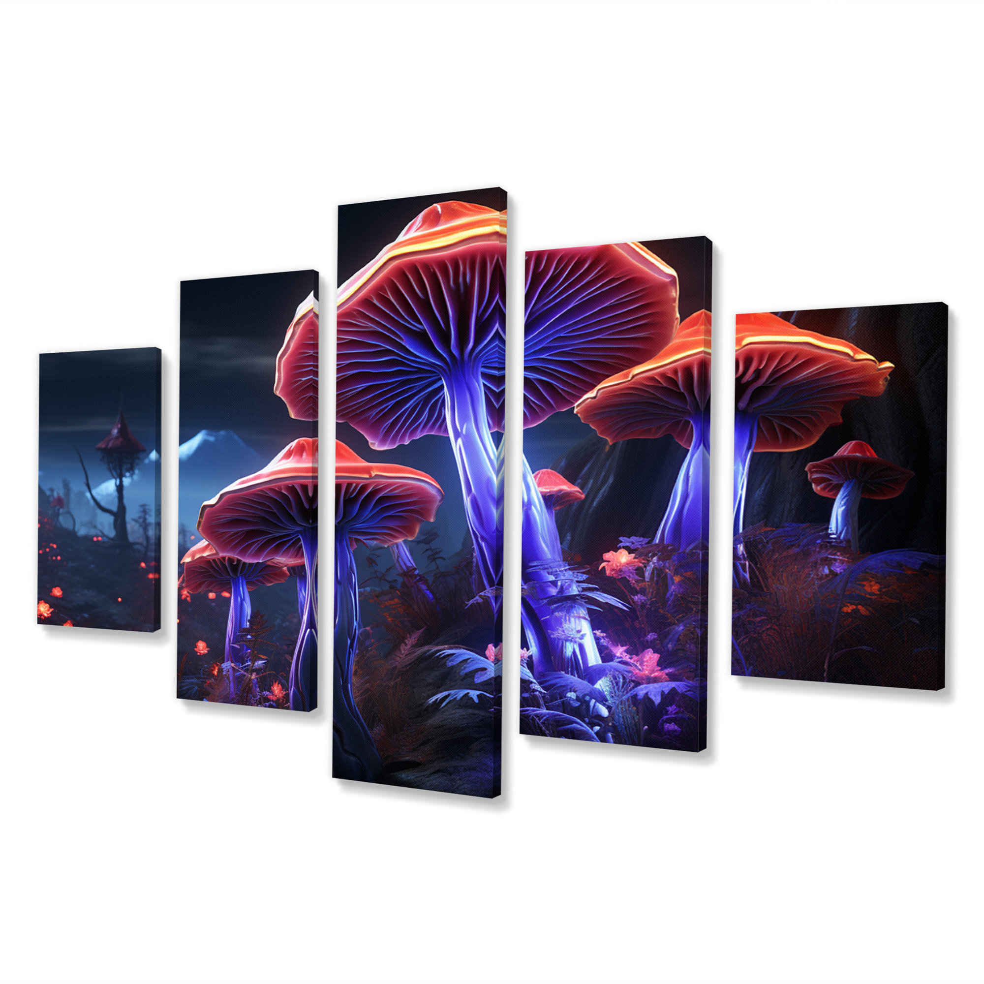 Dakota Fields Magical Mushrooms Glowing Midnight Forest I - Mushroom ...