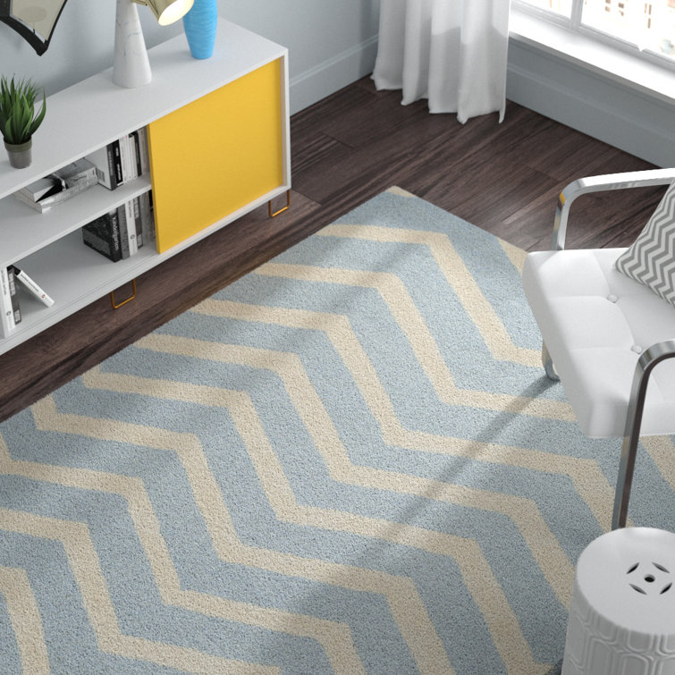 Ebern Designs Sanyla Hand Tufted Wool Chevron Rug & Reviews | Wayfair