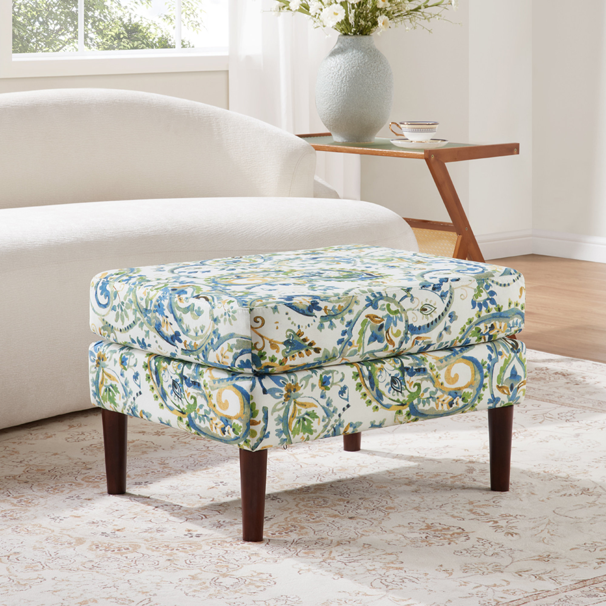 Wade Logan Corwith 27" Wide Rectangle Standard Ottoman & Reviews ...