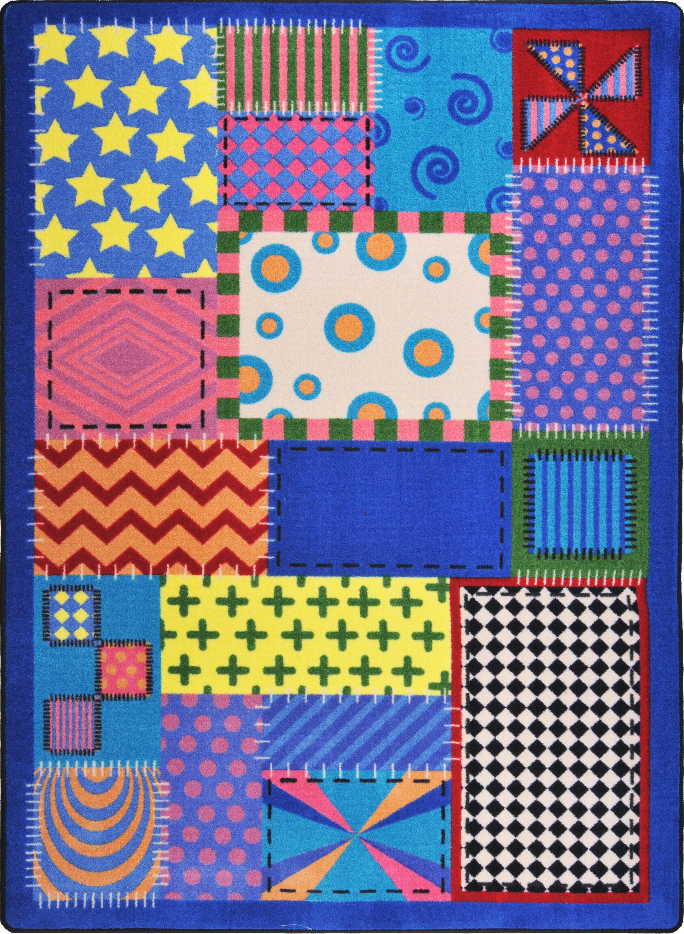 Joy Carpets Kid Essentials Crazy Quilt Area Rug | Wayfair