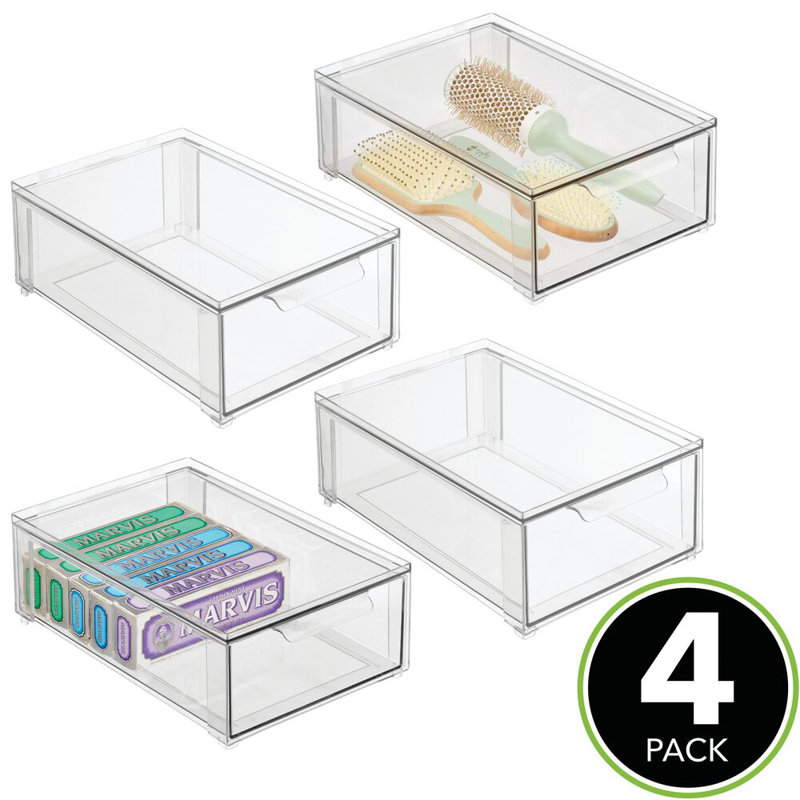 mDesign Plastic Bin Set | Wayfair