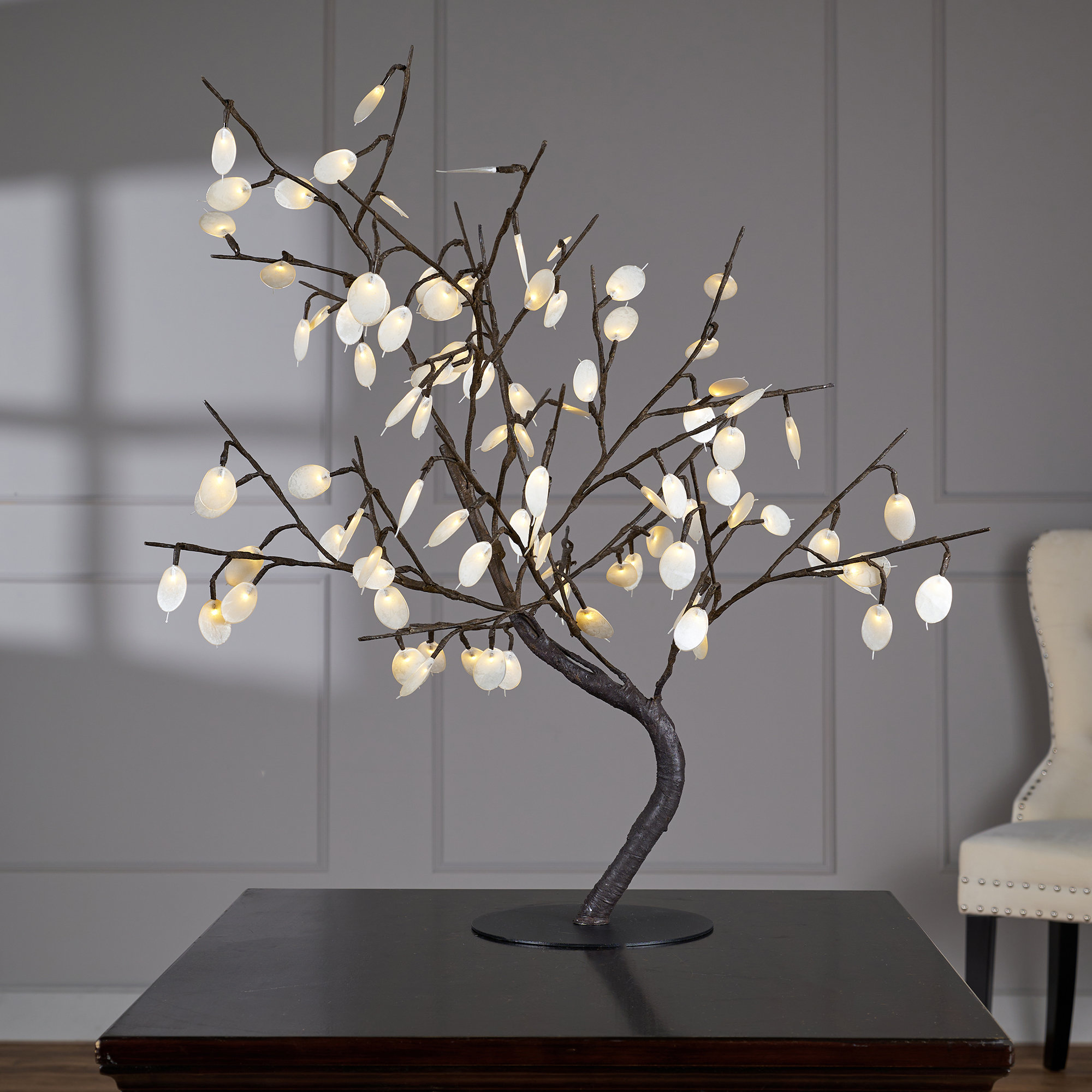 Hi-Line Gift Ltd. Silver Dollar Bonsai Tree - 96 LED Lights & Reviews ...
