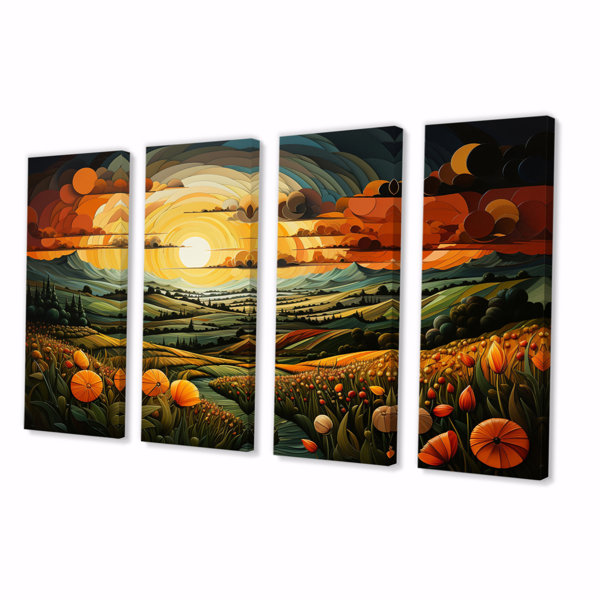 DesignArt Countryside Geometric Plains I " Countryside Geometric Plains ...
