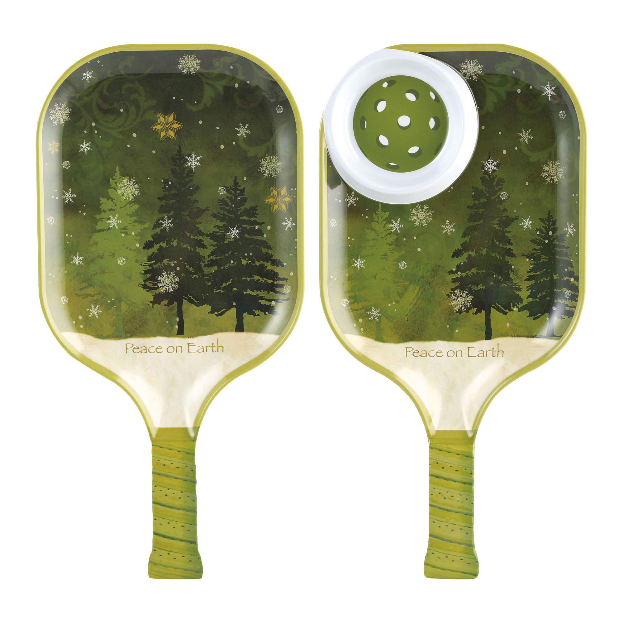Ophelia & Co. 15 3/4" Pickleball Paddle Tray S2, Peace on Earth | Wayfair