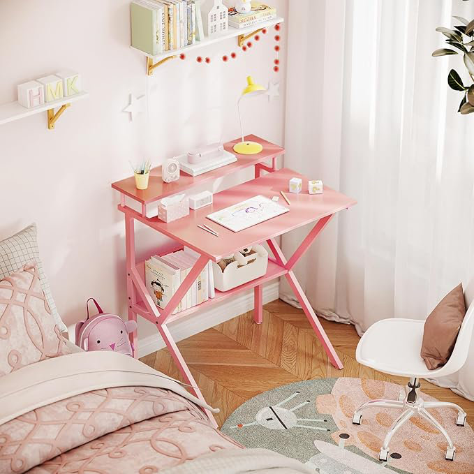 Inbox Zero 27.5 Inch Small Computer Desk For Small Spaces, Compact Desk ...