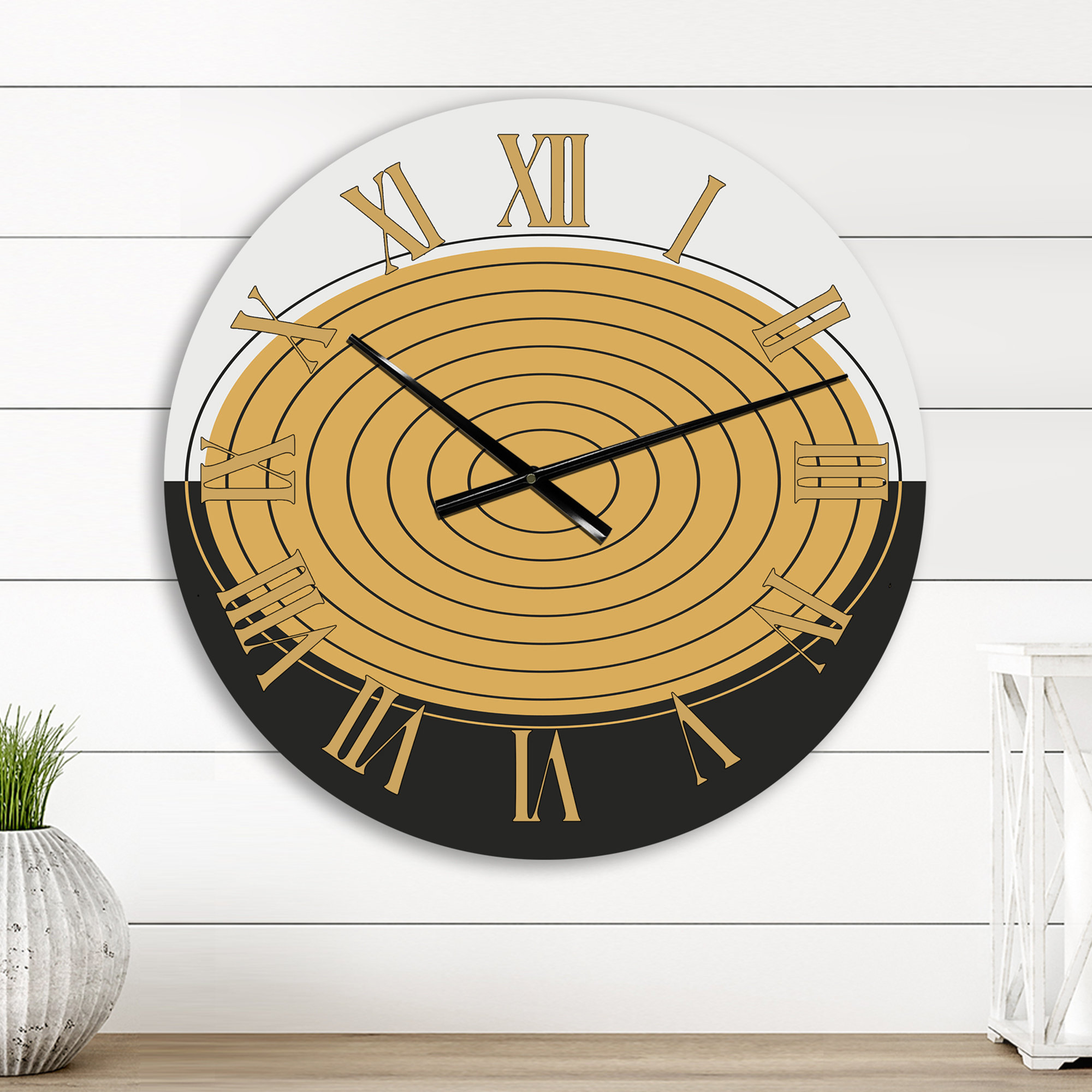 East Urban Home Minimalistic Abstract Designs In Retro Colors VIII Wall ...