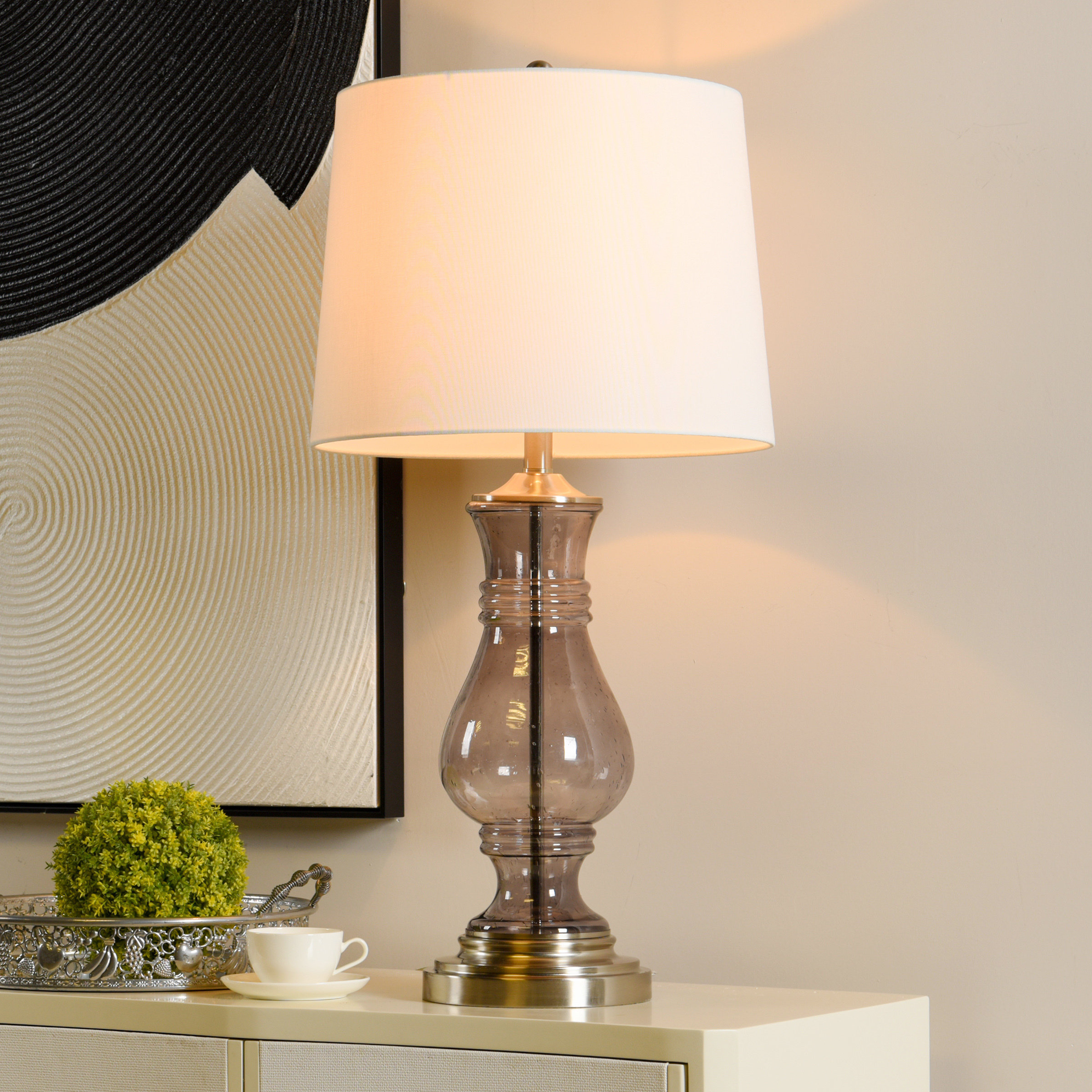 Dovecove Lulu Glass Table Lamp | Wayfair